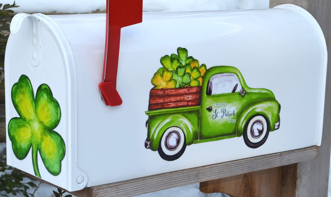 Mailbox Magnet Partial Cover Door Car Vintage Green Truck Ford Chevy St ...