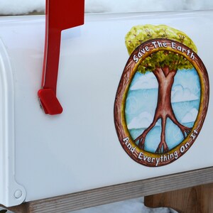 Mailbox Magnet Partial Cover Tree Peace Sign for Arbor Day Mail Box ...