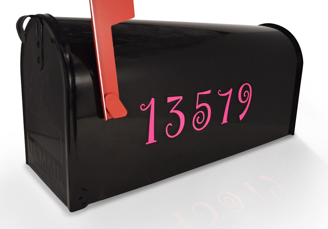 Magnet Mailbox House Numbers 2.5" Pink Home Address Not a Decal ...