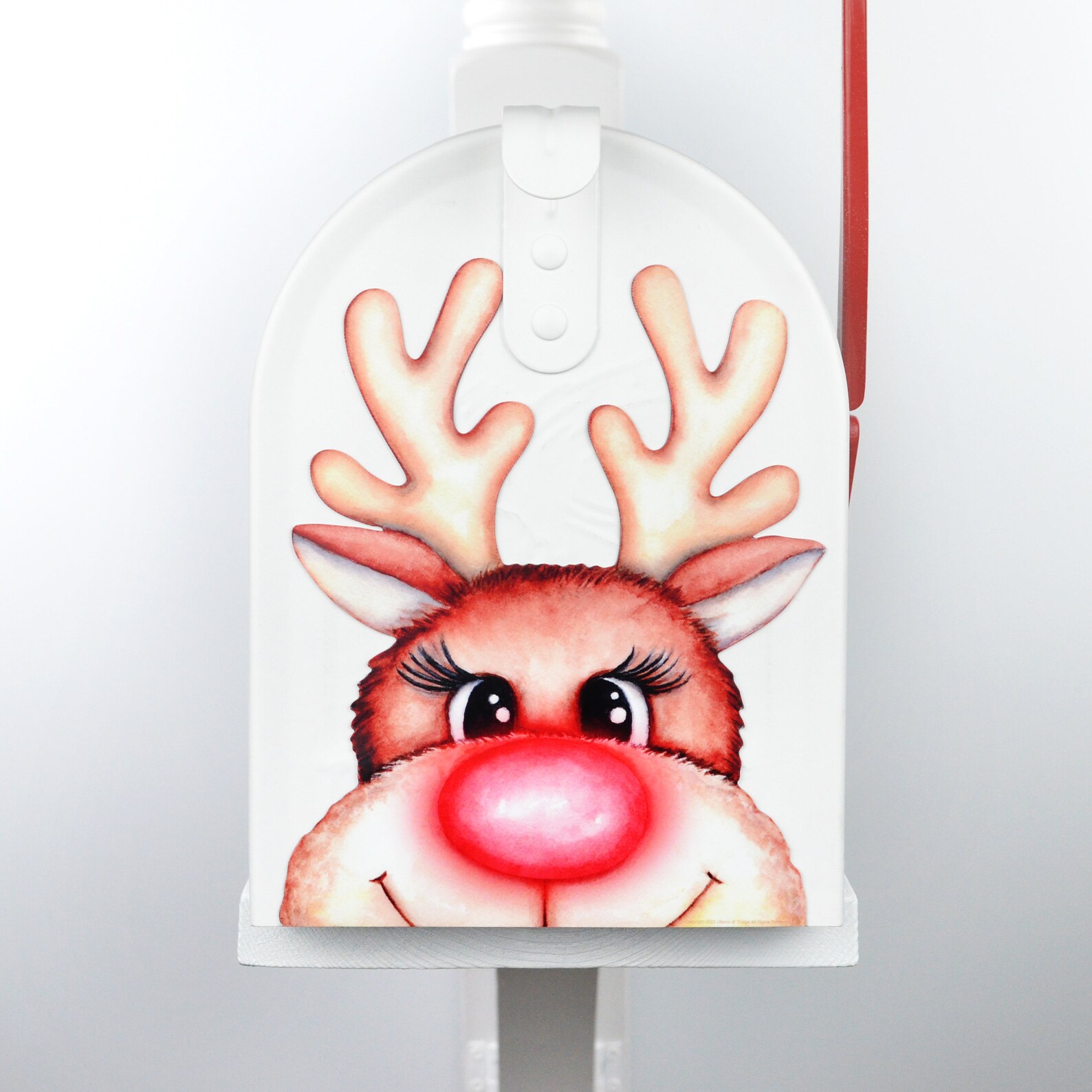 Mailbox Magnet Partial Cover, Rudolph the Red Nosed Reindeer With Set ...