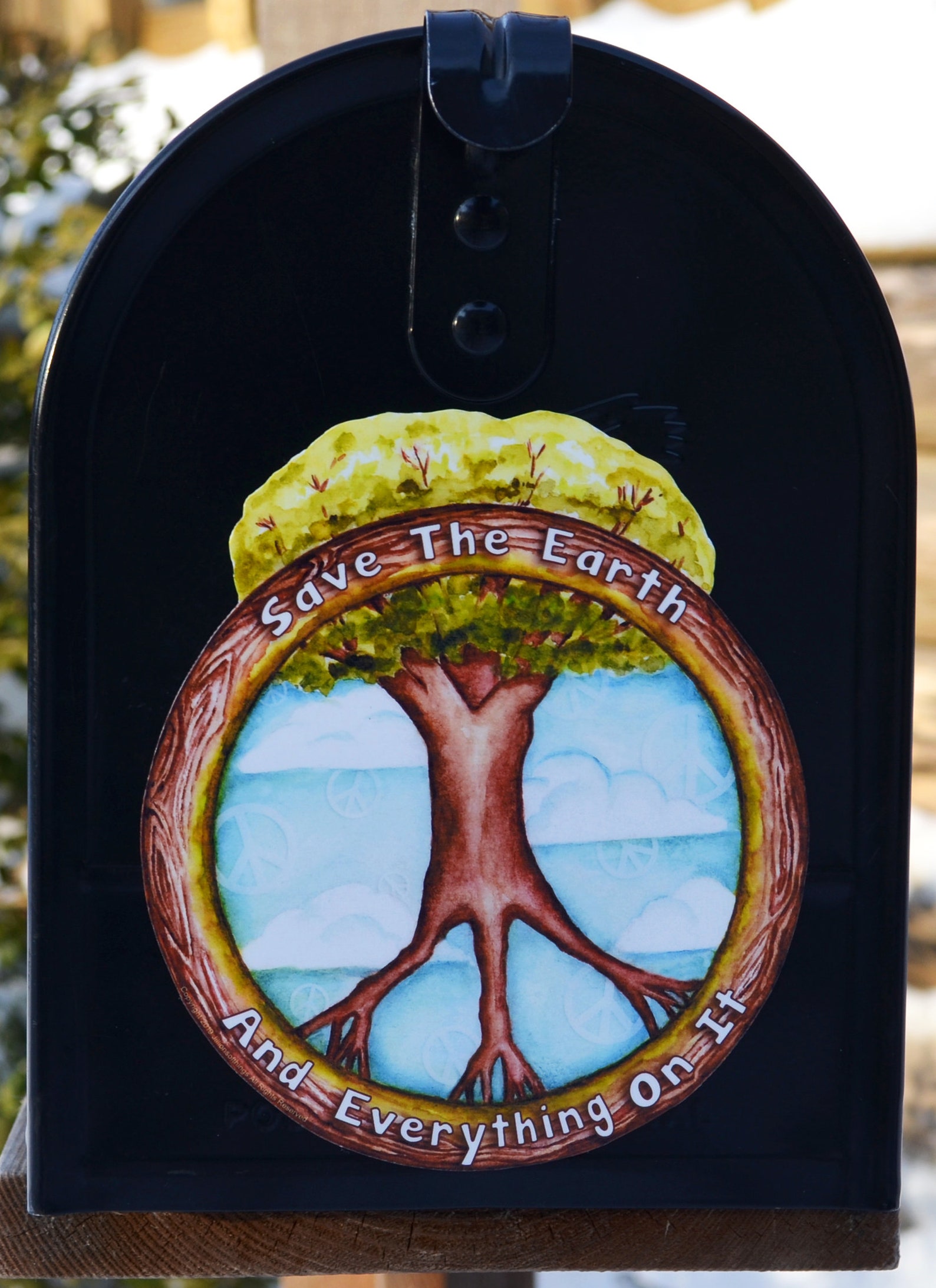 Mailbox Magnet Partial Cover Tree Peace Sign for Arbor Day - Etsy