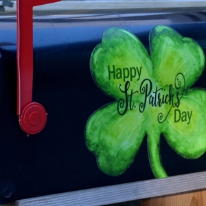 Mailbox Magnet Partial Cover Car Happy St. Patrick's Day Clover ...