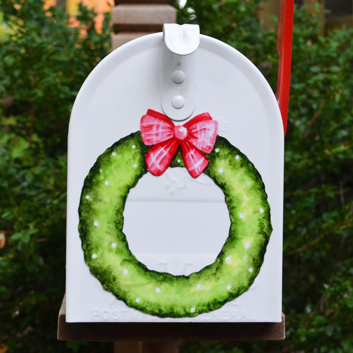 Mailbox Magnet Partial Cover, Red Vintage Ford/chevy Christmas Truck ...