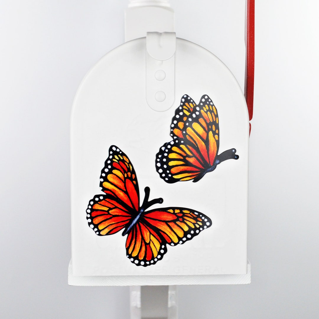 Mailbox Magnet Partial Cover, Monarch Butterfly Set of 2, Easy to Apply ...