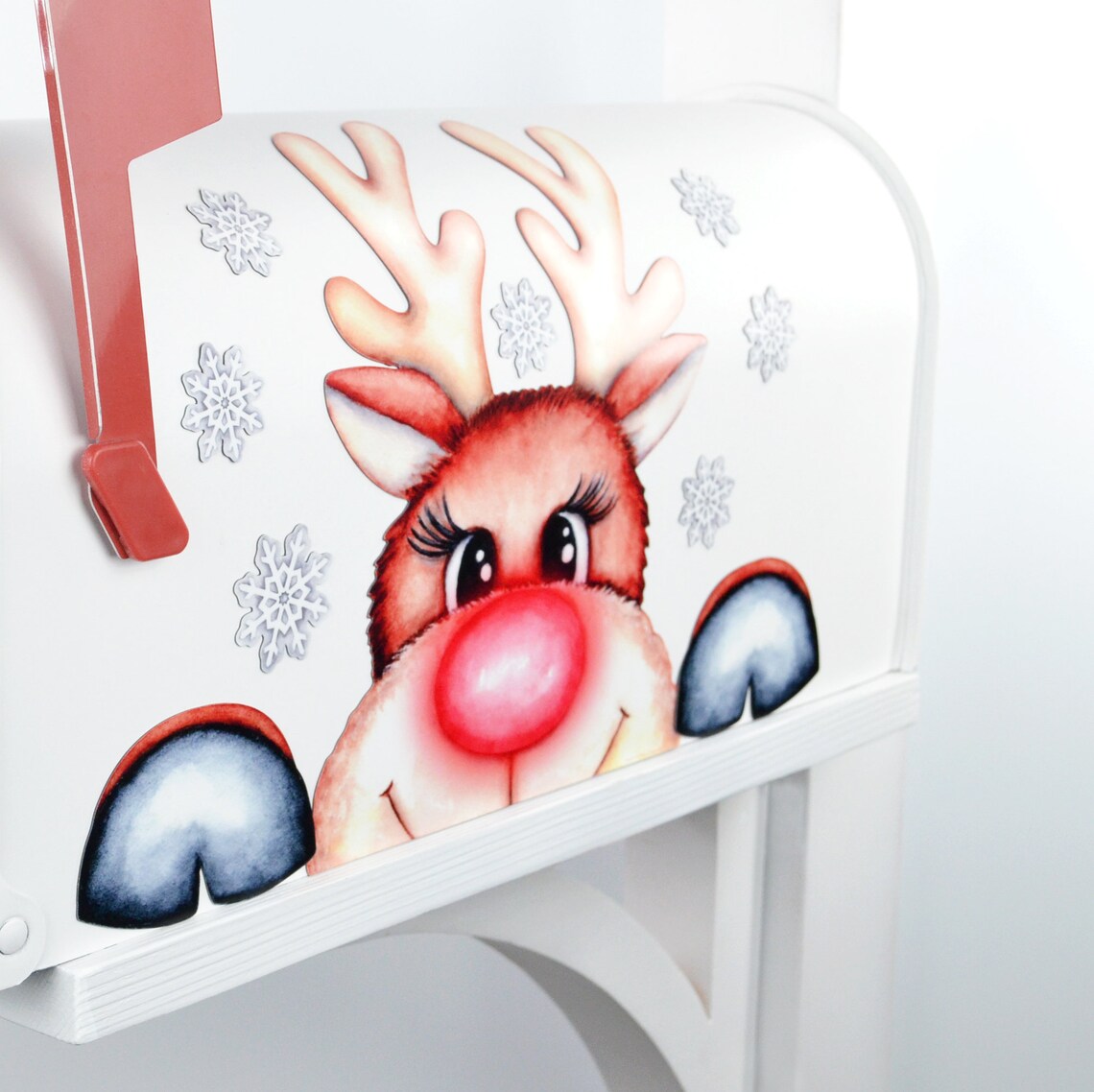 Mailbox Magnet Partial Cover, Rudolph the Red Nosed Reindeer With Set ...