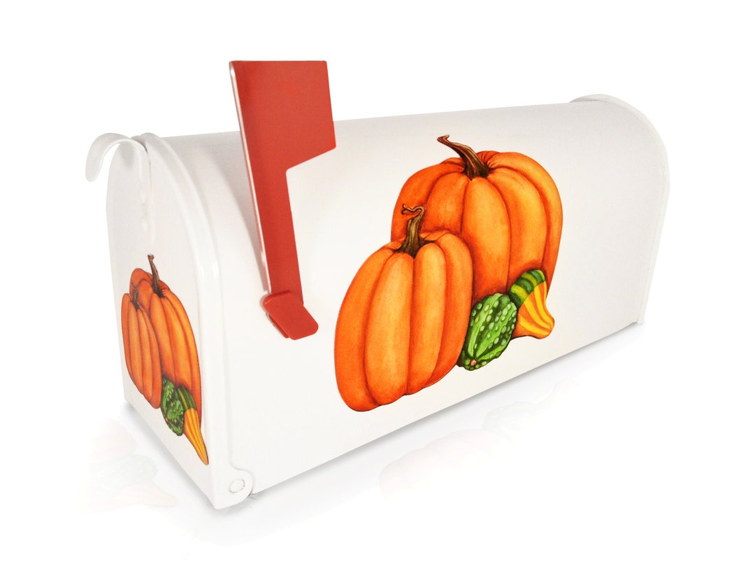 Mailbox Magnet Partial Cover, Pumpkins & Gourds for Fall Thanksgiving ...