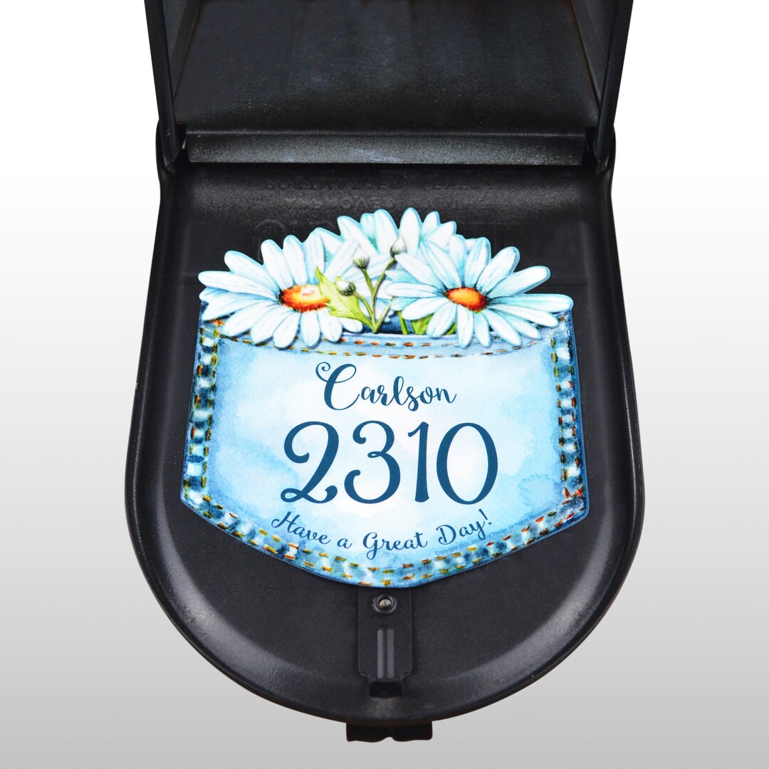 Mailbox Magnet Partial Cover Denim Pocket Daisy Bouquet for Mail ...