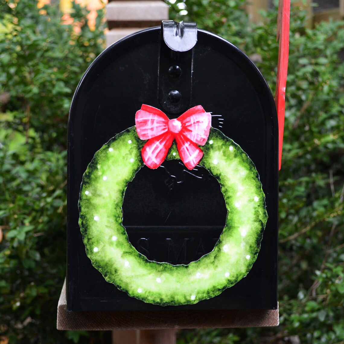 Mailbox Magnet Partial Cover, Red Vintage Ford/chevy Christmas Truck ...