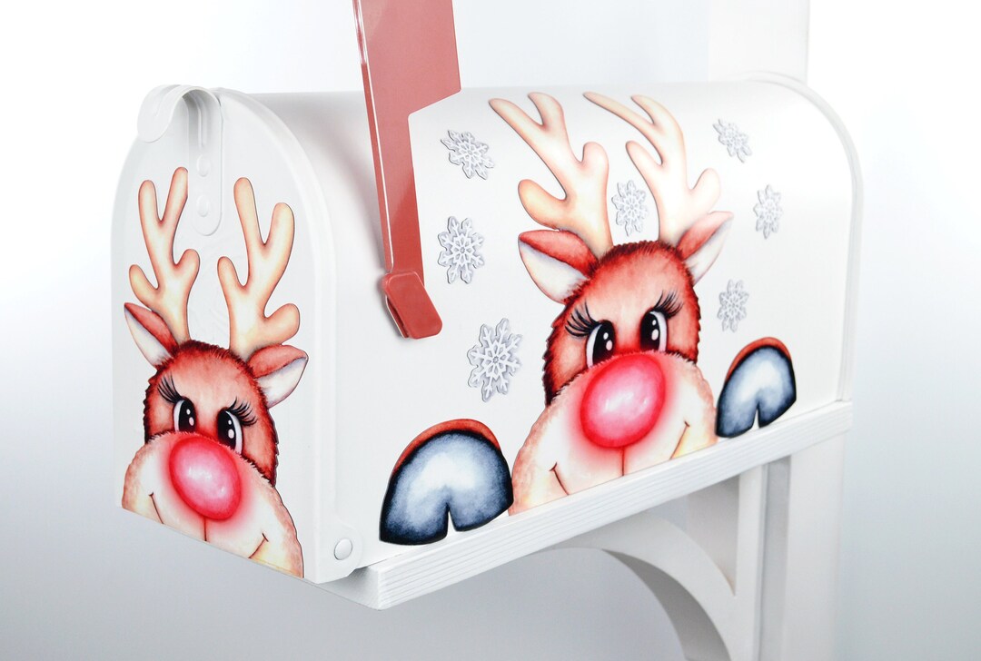Mailbox Magnet Partial Cover, Rudolph the Red Nosed Reindeer With Set ...