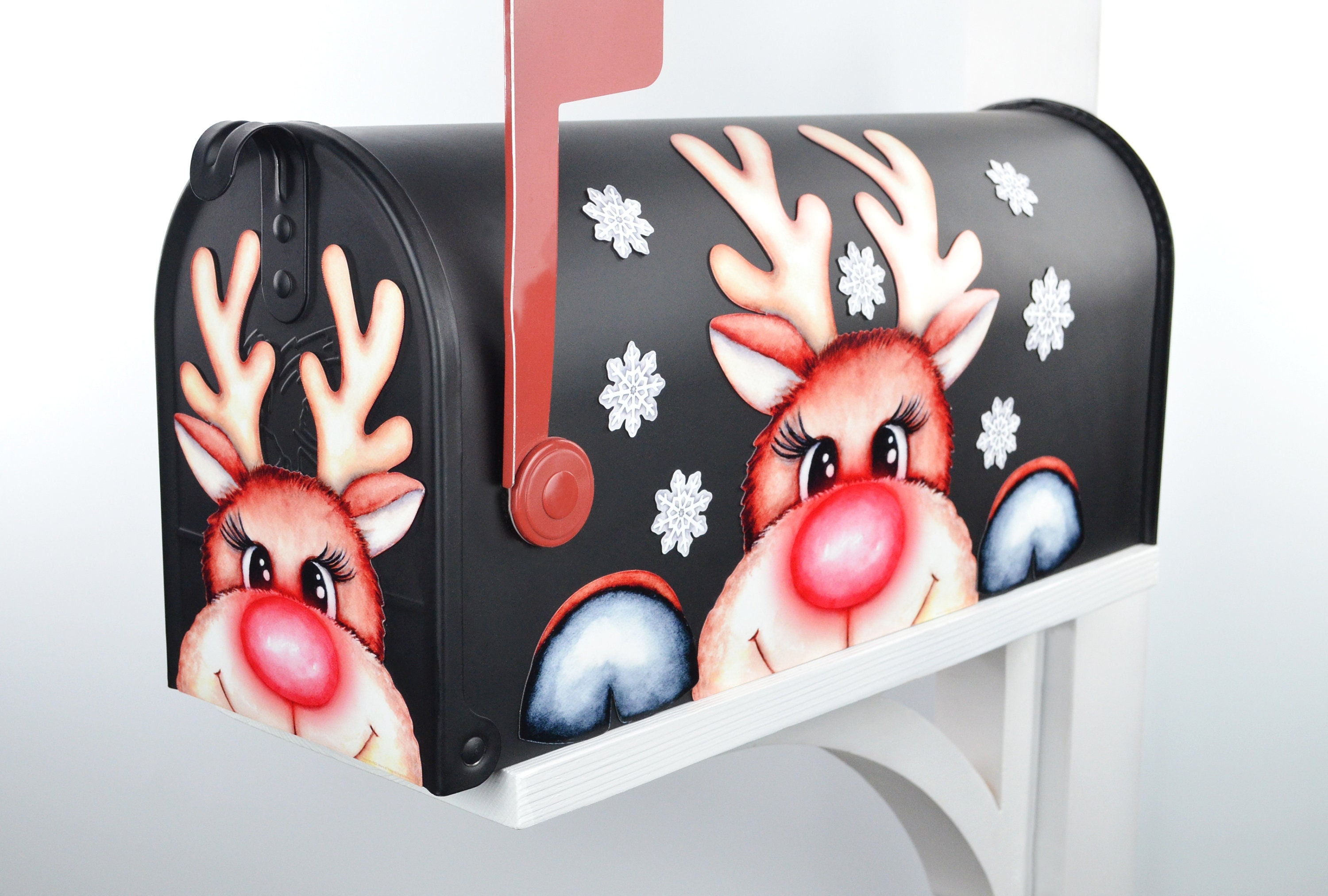 Mailbox Magnet Partial Cover, Rudolph the Red Nosed Reindeer With Set ...