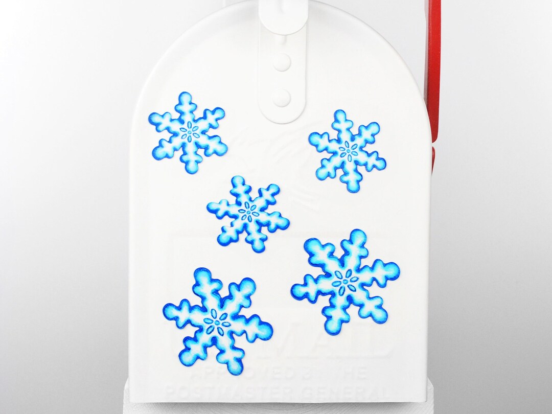 Mailbox Magnet Partial Cover, Snowflake Set of 5 for Mail Box Door ...