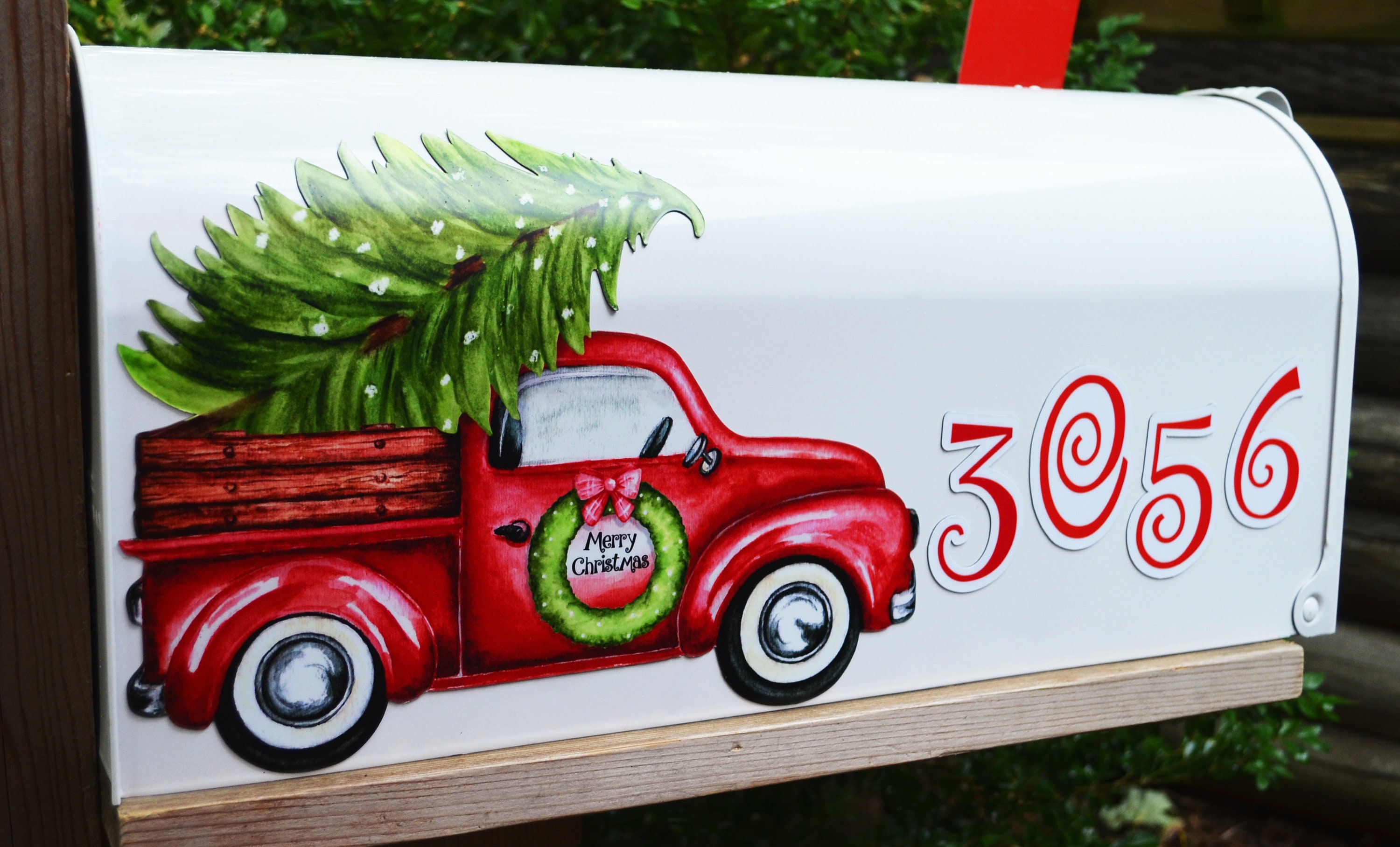 Mailbox Magnet Partial Cover Red Vintage Ford Chevy Truck | Etsy