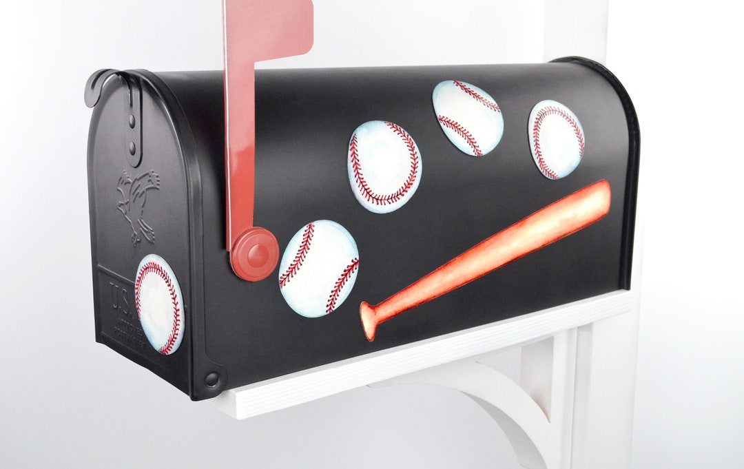 Mailbox Magnet Partial Cover Baseball Themed Mail Box With Set of 5 ...