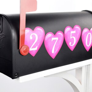 Mailbox Magnet Partial Cover Set of 4 Valentine's Day Hearts Customized ...