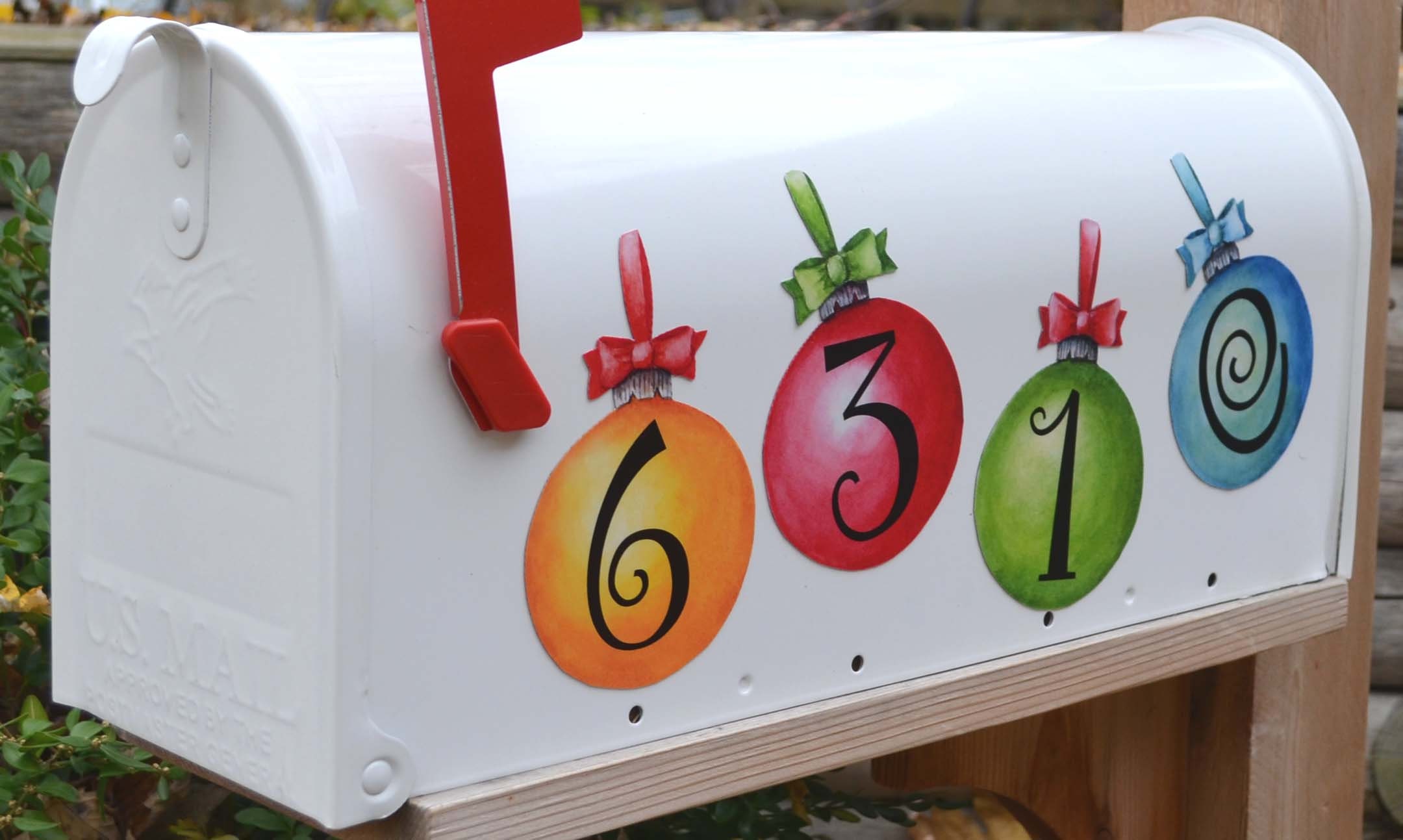 Mailbox Magnet Partial Cover Set of 4 Chistmas Bulbs - Etsy