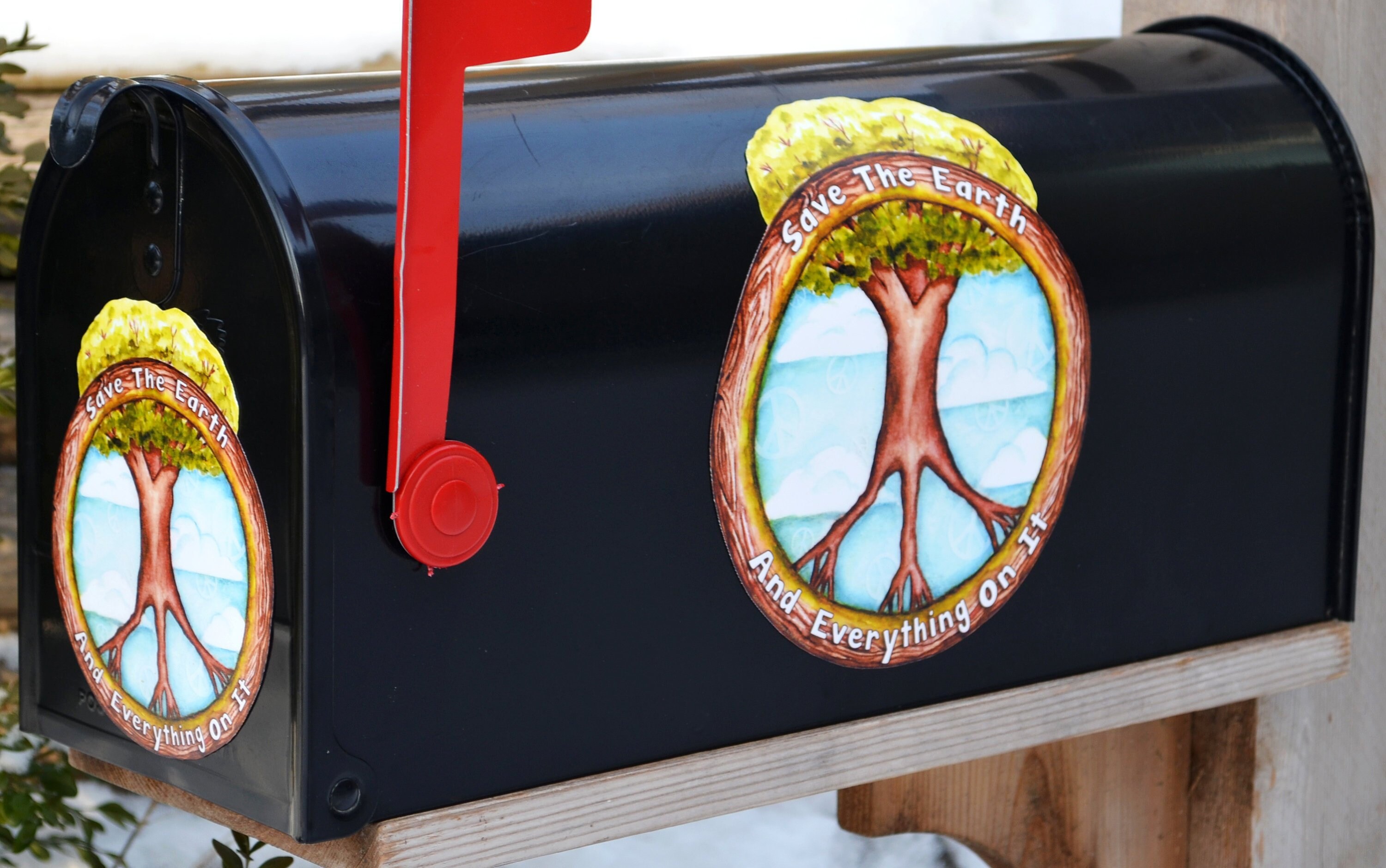 Mailbox Magnet Partial Cover Tree Peace Sign for Arbor Day | Etsy