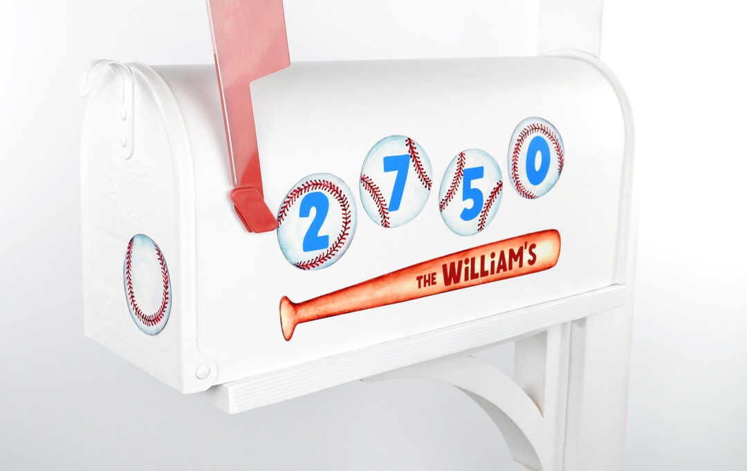Mailbox Magnet Partial Cover Baseball Themed Mail Box With Set - Etsy