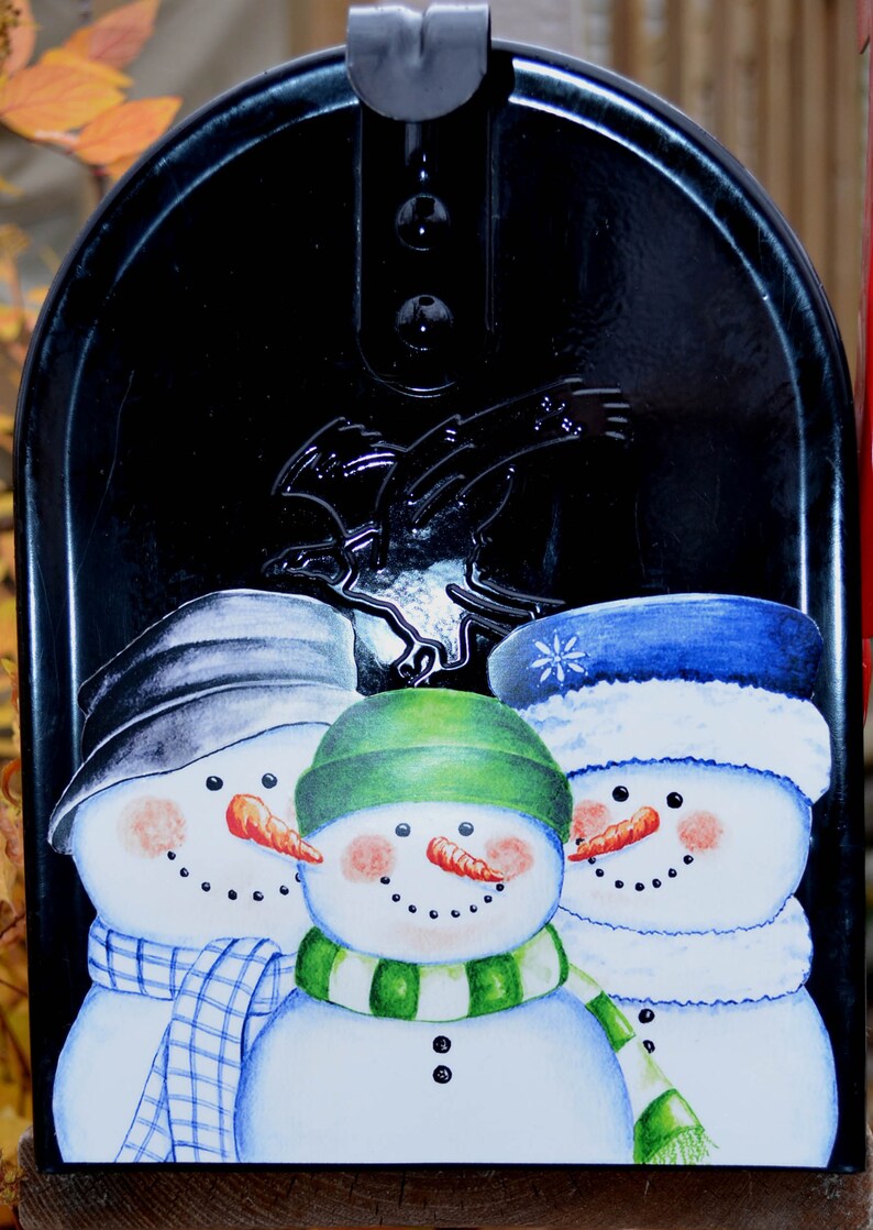 Mailbox Magnet Partial Cover, Snowman Family of 3, Optional Small for ...