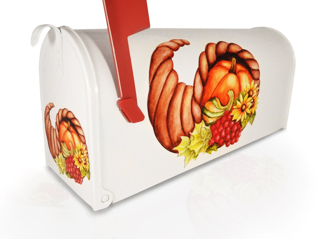 Mailbox Magnet Partial Cover, Cornucopia for Thanksgiving, Magnetic ...