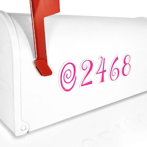 Magnet Mailbox House Numbers 2.5" Pink Home Address Not a Decal ...