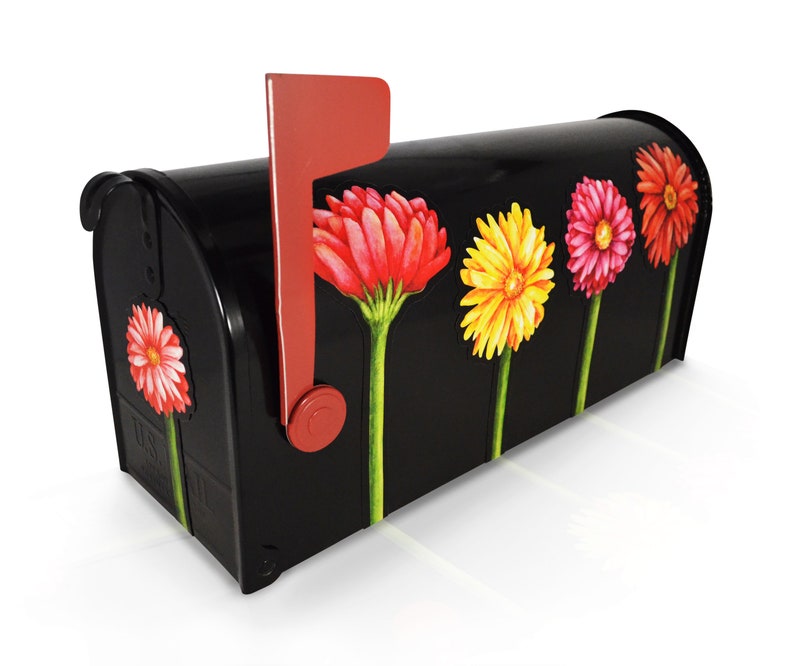 Magnetic Mailbox Cover Magnet Set of 4 or 5 Colorful Gerbera - Etsy