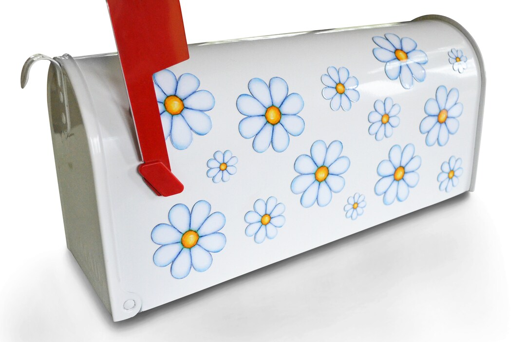 Mailbox Magnet Partial Cover White Daisies in 3 Sizes for Standard and ...