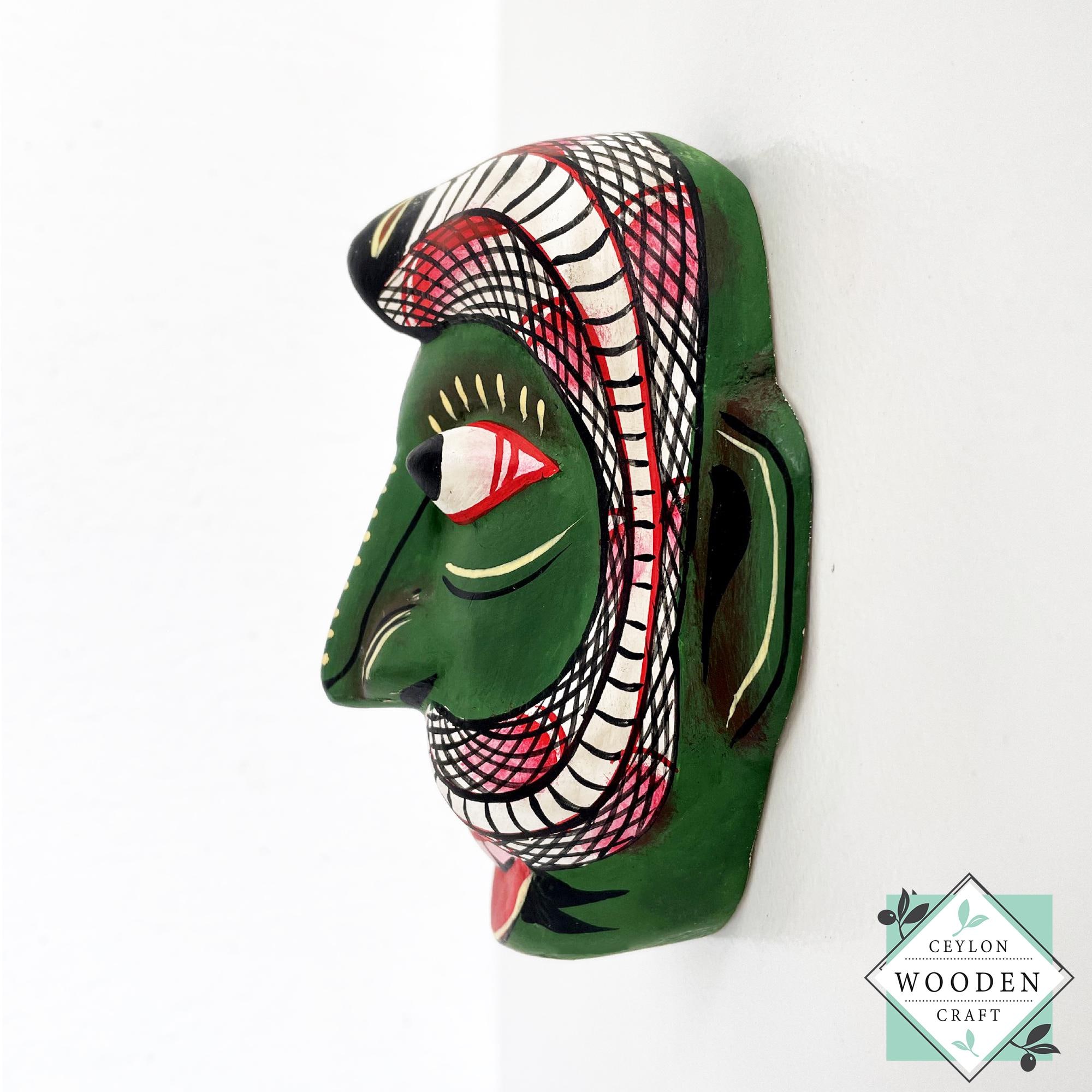 Hand-carved Wooden Bihiri Sanni Mask – Traditional Sri Lankan Healing ...