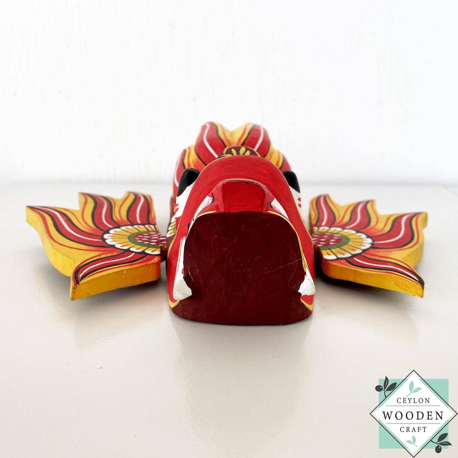 Hand-carved Red and Black Gini Raksha Mask – the Fire Demon of ...