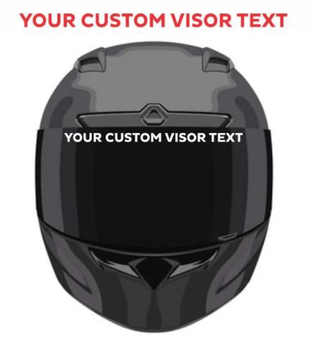 Custom Motorcycle Helmet Visor Stickers: Personalized Vinyl Decals ...