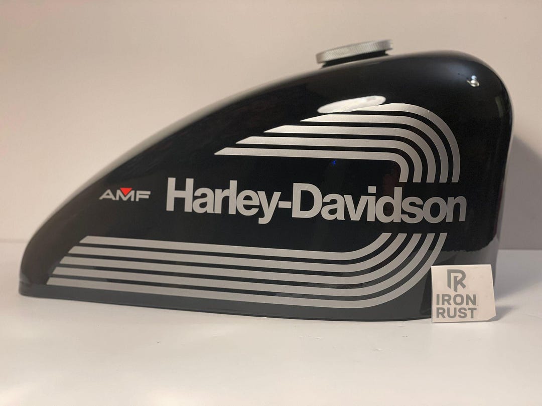 Harley-davidson AMF Decals Stickers Motorcycle Bike Sportster Gas Fuel ...