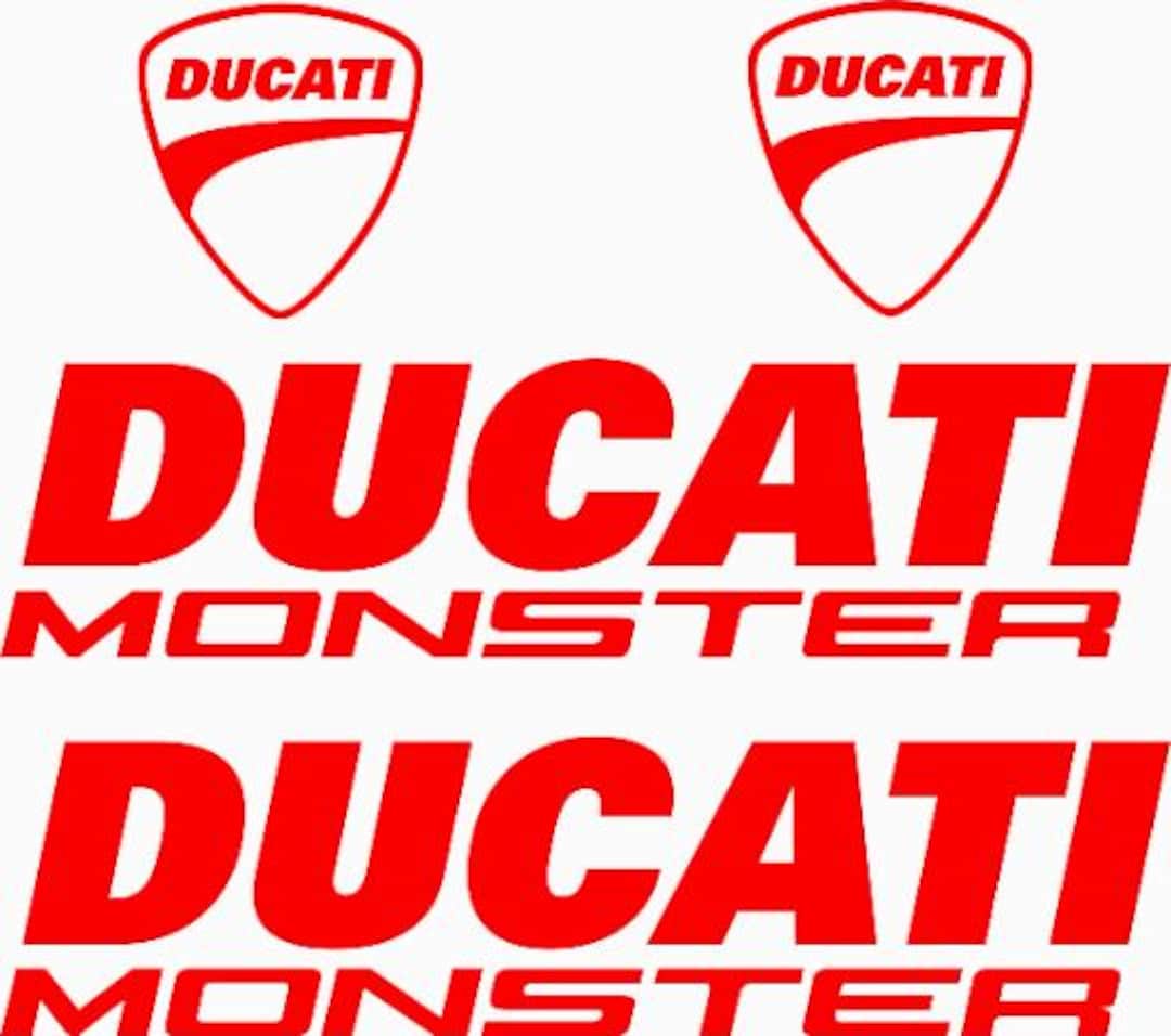 Ducati Monster Vinyl Decal Set: Motorcycle, Fuel Tank, Laptop - Etsy