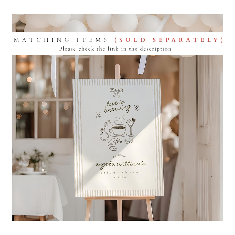 Coffee Bridal Shower Circle Label Template, Love is Brewing, Cafe ...