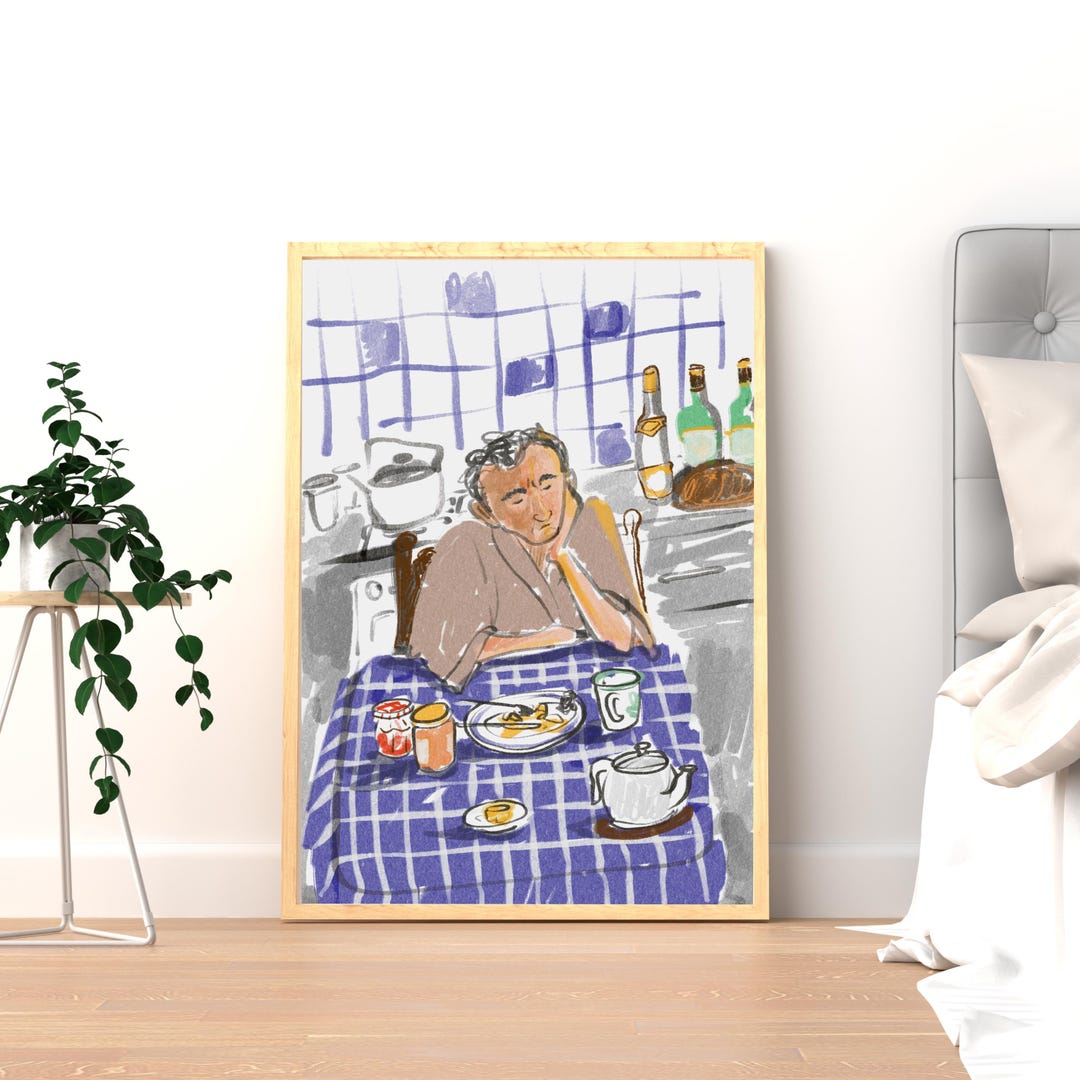 Man in Kitchen Art Print: Boring Man Illustration (digital Download - Etsy
