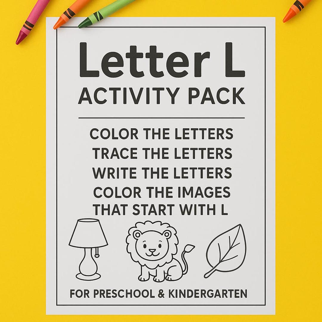 Letter L Activity Pack | Alphabet Worksheets for Preschool ...
