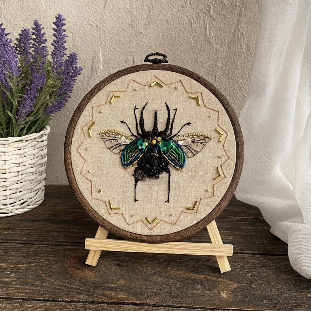 Jewel Beetle Bead Embroidery Kit: Beginner DIY Craft Set - Etsy