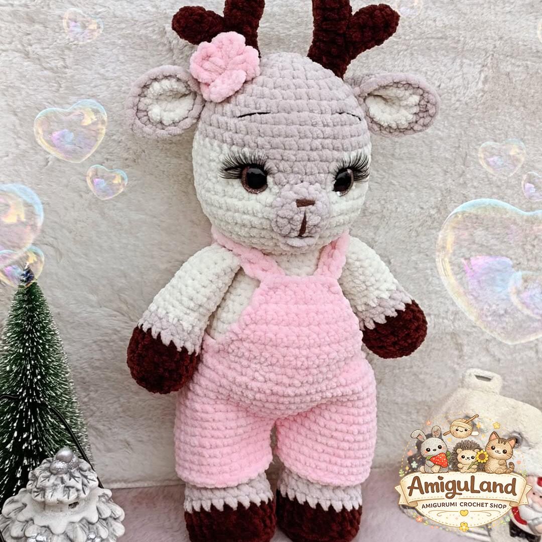 Crochet Fawn Pattern: Amigurumi Deer Plushie (PDF Download), Digital ...