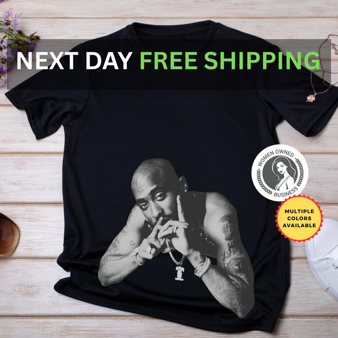Tupac Shakur Inspired Hip Hop Tribute Tee Streetwear Rap Legend Graphic ...
