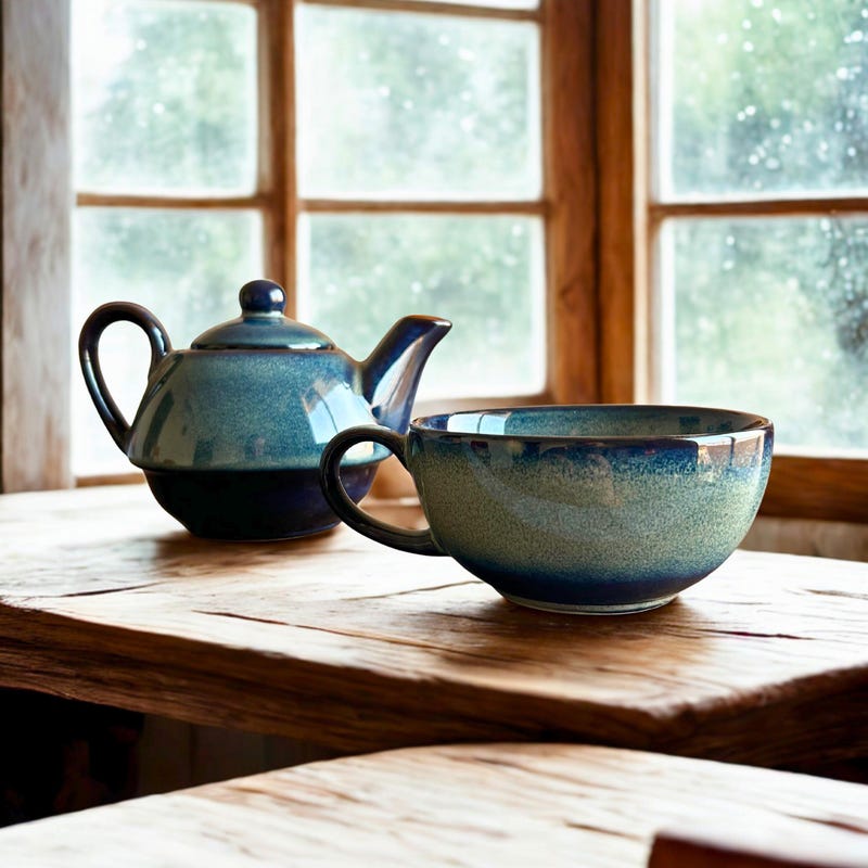 Teapot and One Cup - Etsy