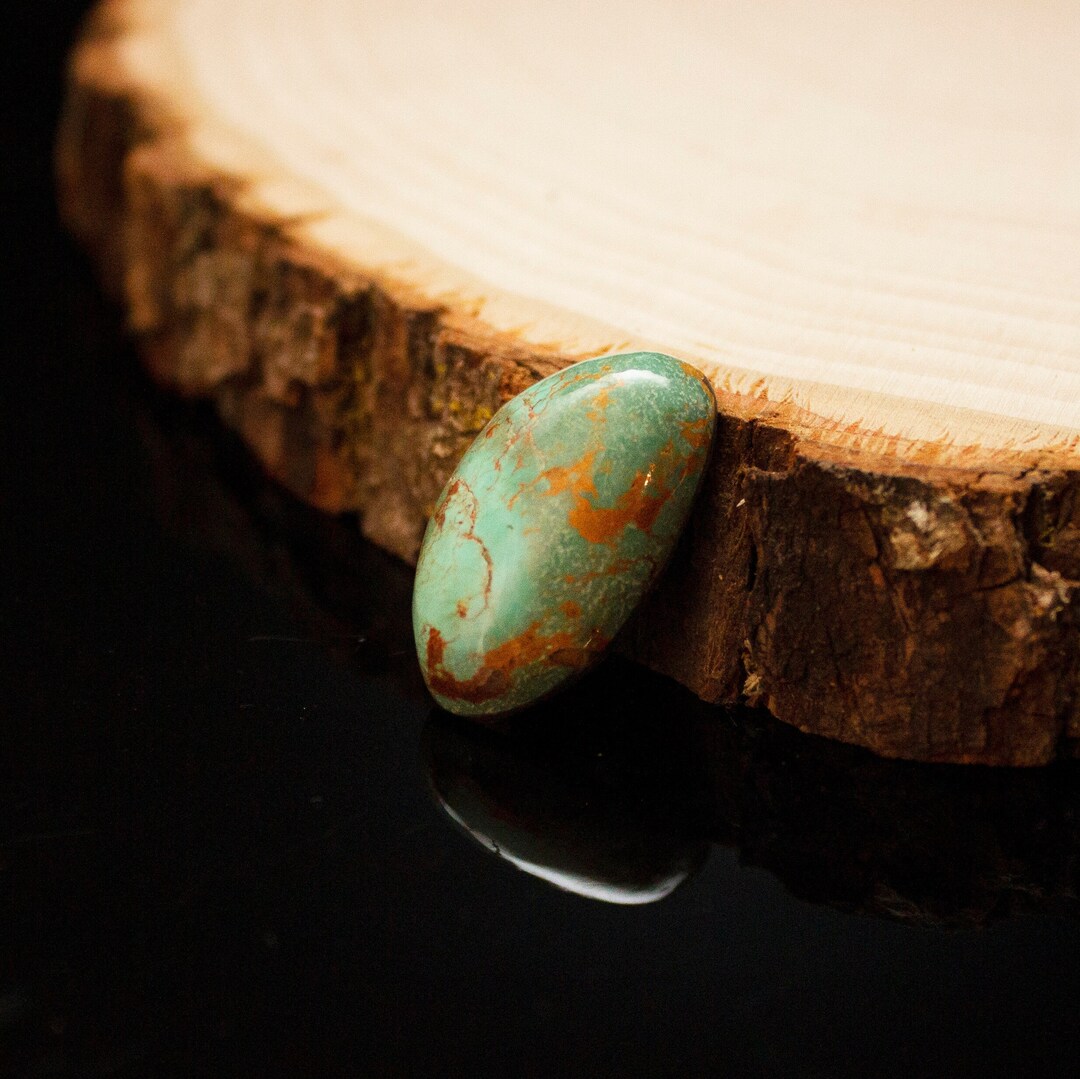 Genuine Royston Turquoise Cabochon, 20ct. Hand Cut Gemstone From USA ...