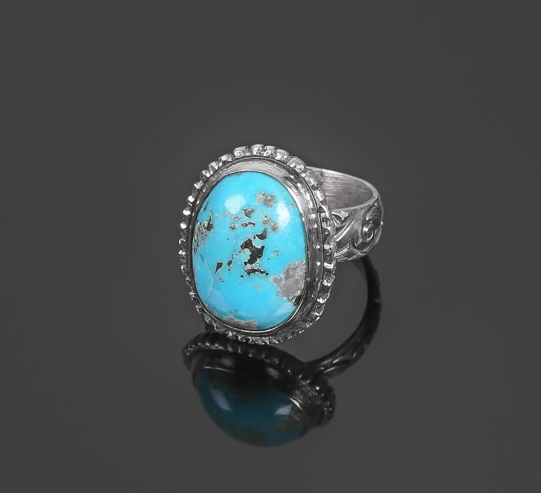USA Made Rare Turquoise Statement Ring, One of a Kind Gift for Her ...