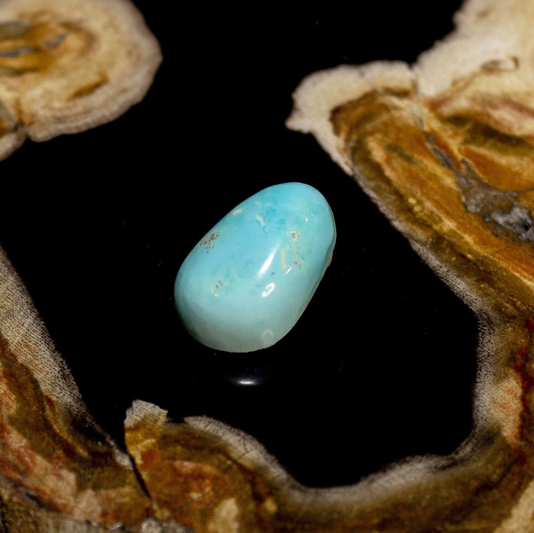 High Grade Crescent Valley, Nevada Blue Turquoise Cabochon 12.6ct. Hand ...
