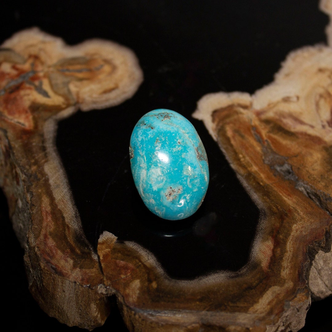 High Grade Emerald Valley Blue Turquoise Cabochon, Hand Cut Gemstone ...