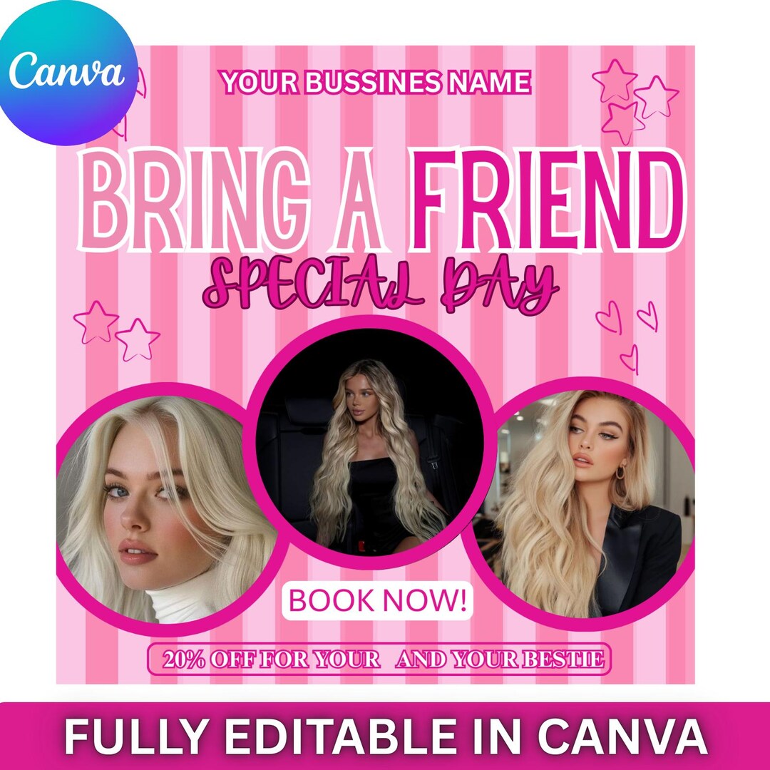 Best Friend Deal Flyer, Bring a Friend Sale Flyer, Bestie Deal Flyer ...