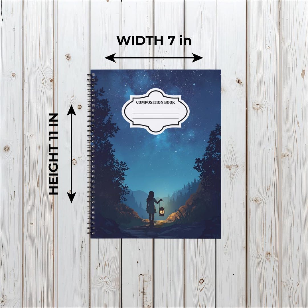 Printable Digital Notebook for Teens | 7x10 PDF Download | Lined Pages ...