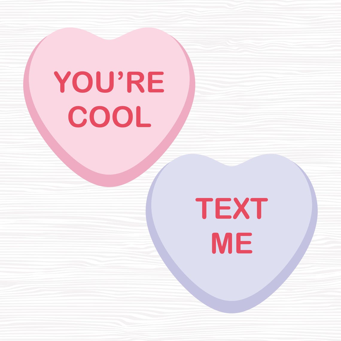 Conversation Hearts Window Decoration Set – Removable Vinyl Decals for ...