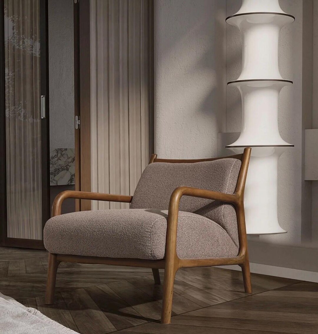 Cardea Armchair – Scandinavian Style Wooden Lounge Chair With Soft ...