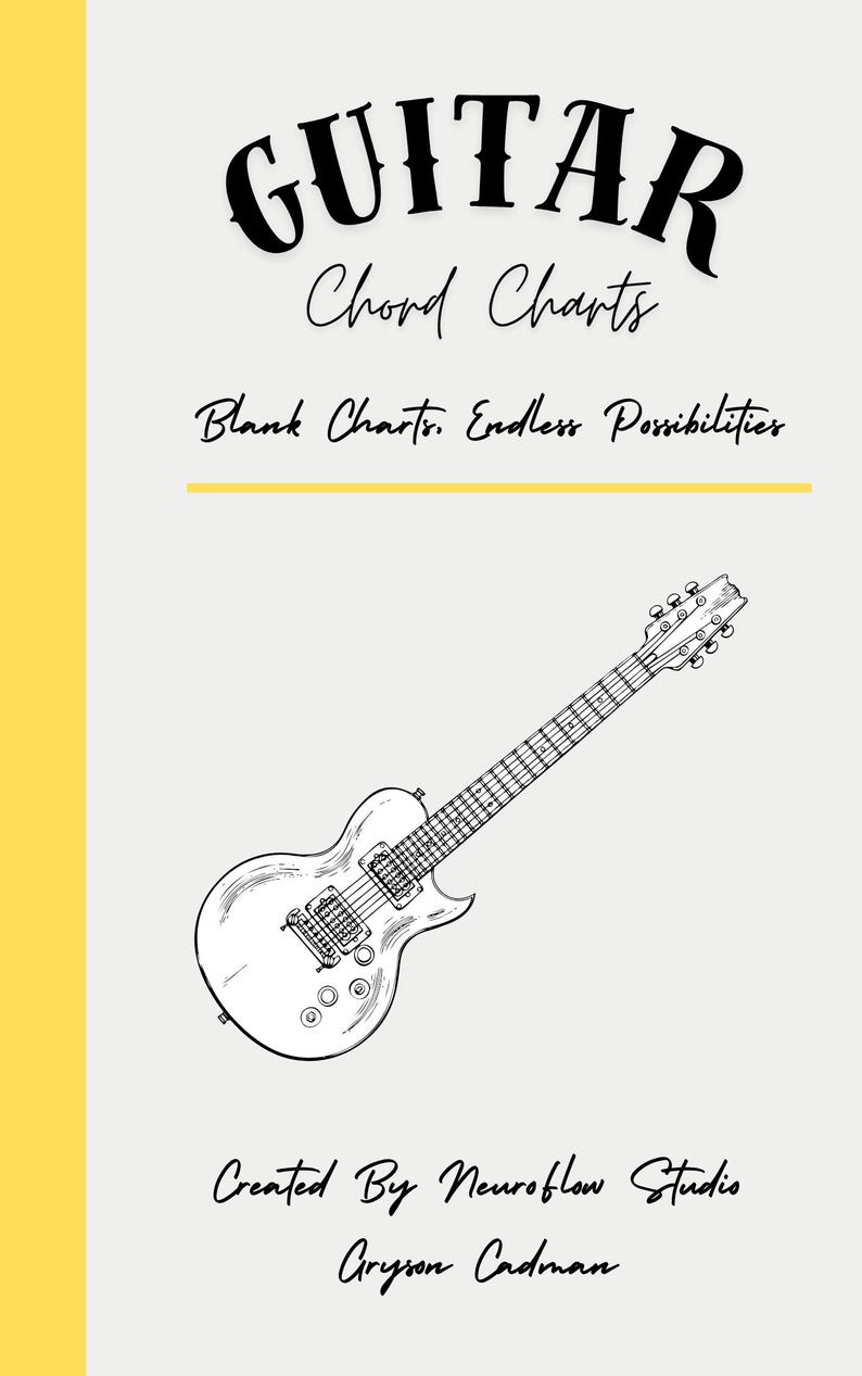 Printable Blank Guitar Chord Chart Notebook – Instant Download ...