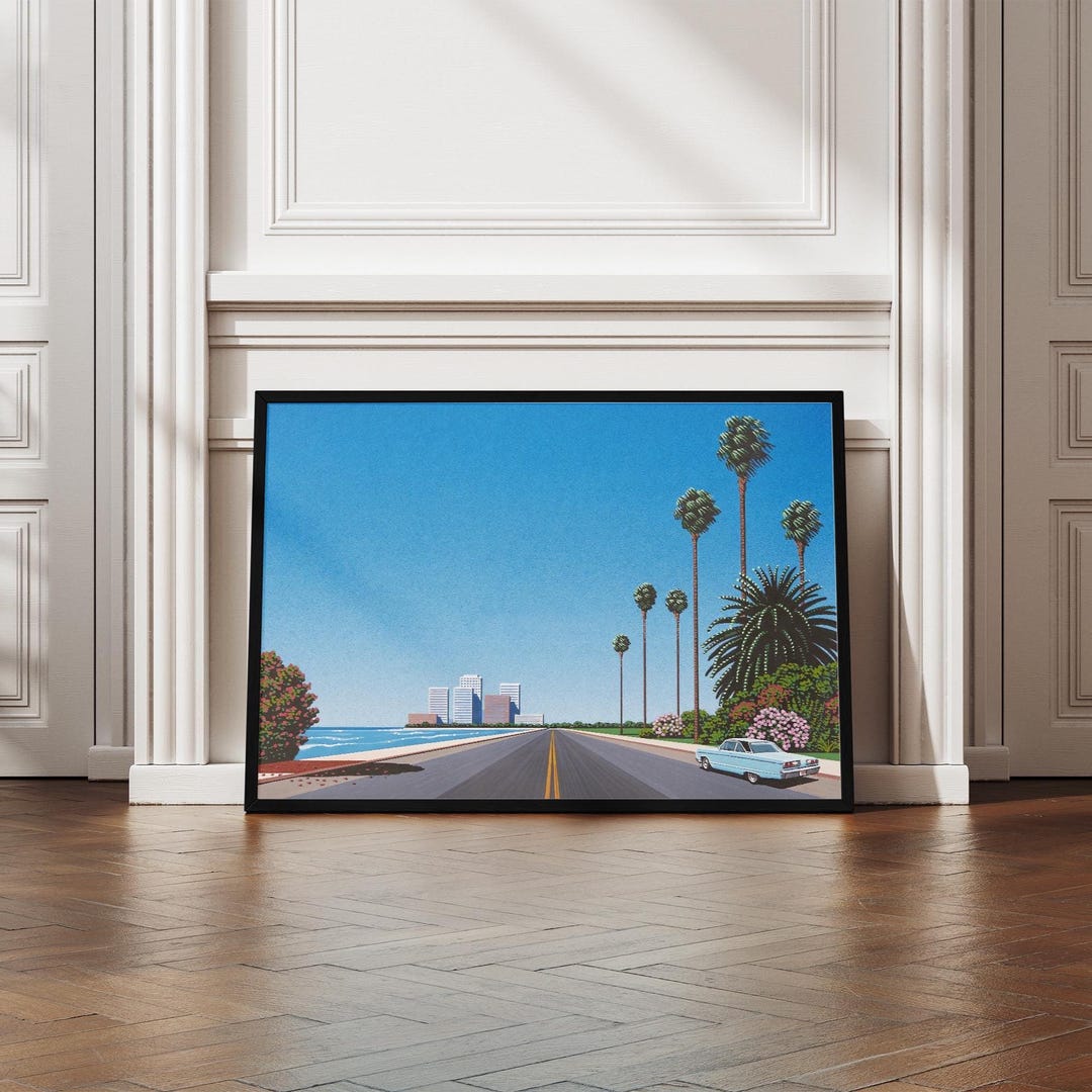 Southern Freeway by Hiroshi Nagai, Modern Framed Art, Japanese Retro ...