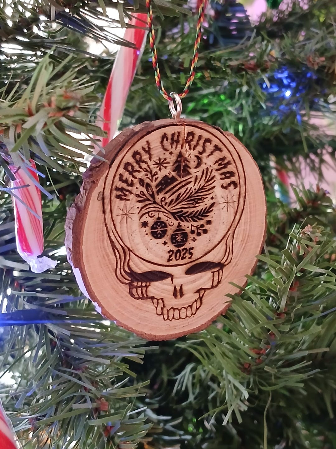 Stealie Head Christmas Ornament W/ Custom Name or Word on the Back Side ...