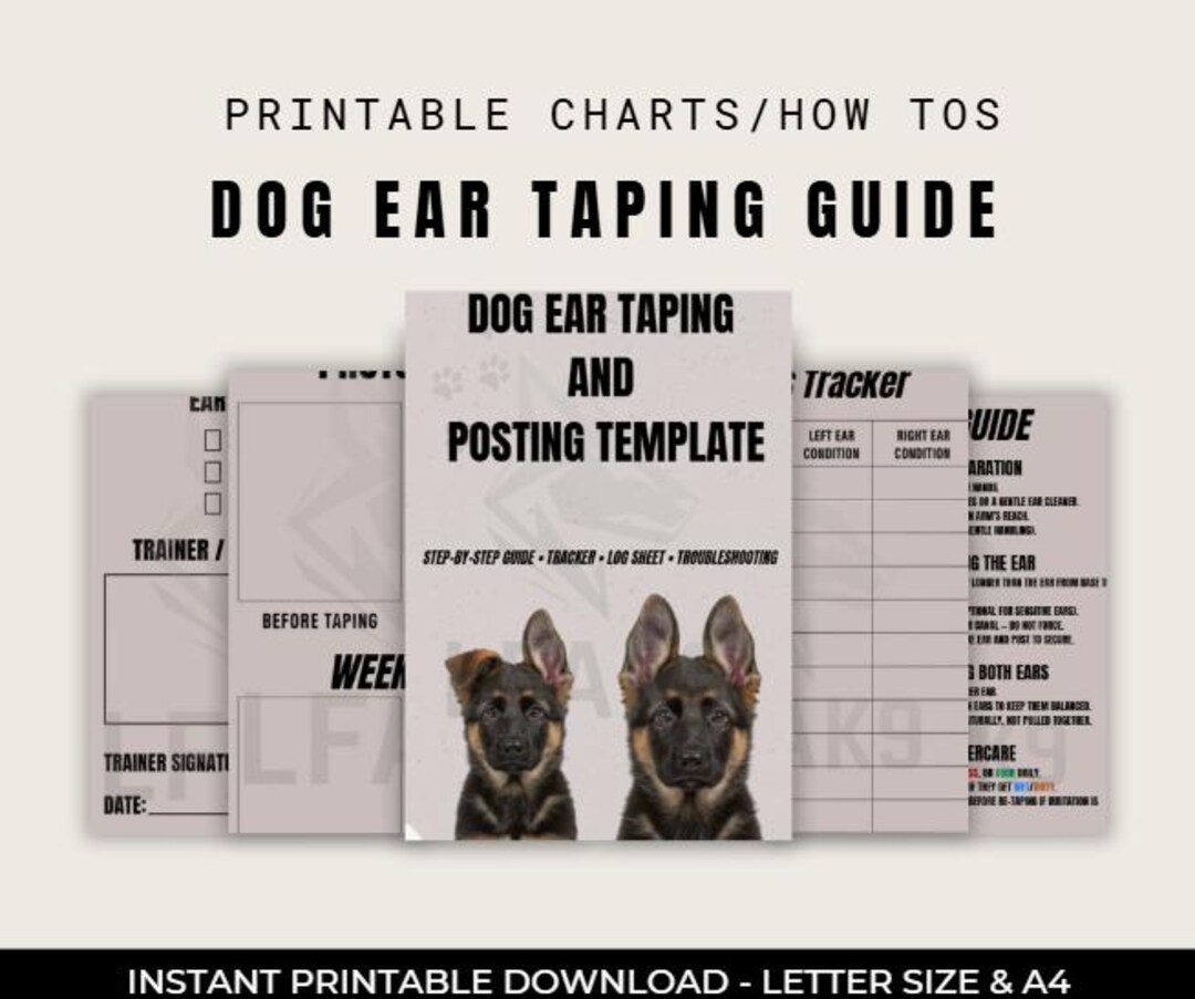 Puppy Ear Taping Kit: Step-by-step Guide + Progress Tracker - Etsy